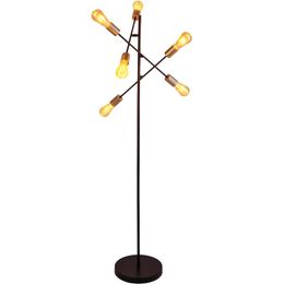 N&auml;ve n&auml;ve Stehlampe &raquo;Modo&laquo; E27 1 Stk. E27 max. 40W, incl. Tippschalter/Fu&szlig;schalter, Farbe: schwarz, gold gold 6, H: 150cm, 1 Stk.
