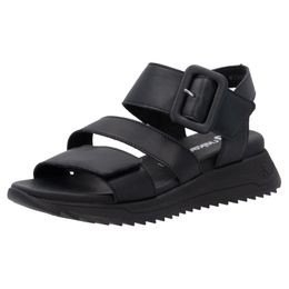 Rieker Sport Damen RIEKER Sport Riemchensandale Sommerschuh, Klettschuh, Outdoorsandale mit weichem Fu&szlig;bett schwarz 42