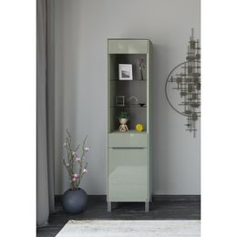 set one by Musterring Standvitrine &raquo;Reno&laquo; 1 Stk. tlg. Mit Vierkantfu&szlig; in diversen Farben, 197 cm H&ouml;he & Farbauswahl gr&uuml;n Glas, Holzwerkstoff 