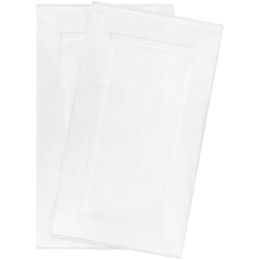 HAMMETEX Badematte &raquo;Hotelmatte, Duschvorleger&laquo; H&ouml;he 5 mm rutschhemmend beschichtet beidseitig nutzbar 2-teiliges Set, einfarbig, 100% Baumwolle wei&szlig; 