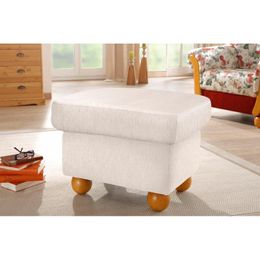 Home Affaire Hocker &raquo;Milano&laquo; beige Chenille (70% Polyacryl, 30% Polyester);Chenille (70% Polyacryl, 30% Polyester) auf Korpus und Zierkissen, Sitz und