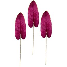 I.GE.A. Kunstblume &raquo;Strelitzienblatt&laquo; Kunstzweig, 2er Set lila Obermaterial: 95% Polyester, 5% Kunststoff B/H/L: 12cm x 69cm x 2cm, 2 Stk.