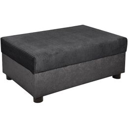 Collection AB Hocker &raquo;Parma, B: 98 cm&laquo; mit Federkern grau 100%Polyester B/H/T: 98cm x 42cm x 68cm, Cord Microfaser PRIMABELLE