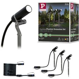 Paulmann LED Gartenstrahler &raquo;Plug & Shine&laquo; LED-Modul 4 Stk. Warmwei&szlig; LED-Modul, 3000K, 3er Set grau 3, &Oslash; 2cm H: 22cm, 4 Stk.