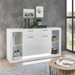 Home Affaire Sideboard &raquo;MERAN&laquo; Breite ca. 150 cm wei&szlig; B/H/T: 150cm x 83cm x 43cm, 2 Stk., 2 Stk.