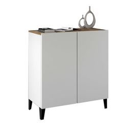 Home Affaire Aktenschrank &raquo;Sunrise Aktenschrank, Mehrzweckschrank, B&uuml;roschrank&laquo; mit 2 T&uuml;ren & 2 Fӓchern, Breite 79,2 cm, Made in Italy wei&szlig; FSC -