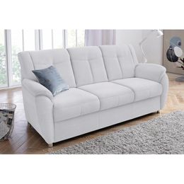 Sit & More sit&more 3-Sitzer &raquo;Sonoma, B:189&laquo; mit Federkern silber Luxus-Microfaser ALTARA NUBUCK (100% Polyester) / Struktur fein (100% Polyester);Luxus-