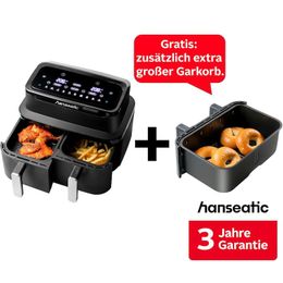Hanseatic Hei&szlig;luftfritteuse &raquo;HAF212600D 39156050 2in1&laquo; 2600 W inkl. 3 Jahre Herstellergarantie schwarz Einheitsgr&ouml;&szlig;e Hei&szlig;luftfritteuse