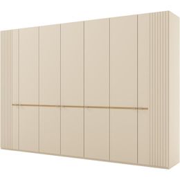 Musterring Kleiderschrank &raquo;Isabelle&laquo; Lamellen in Korpusfarbe, Griffe in silber, versch. Gr&ouml;&szlig;en und Farben beige Hartfaserplatte, Holzwerkstoff Champagner-Dekor, 