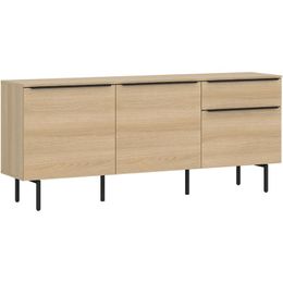 Tom Tailor HOME Sideboard Lowboard, Breite 165 cm,3 T&uuml;ren,1 Schublade, viel Stauraum beige Holzwerkstoff, Melamin, Spanplatte B/H/T: 165cm x 56cm x 