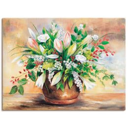 Artland Leinwandbild &raquo;Bl&uuml;tenversch&ouml;nerung&laquo; Blumen 1 Stk. tlg. auf Holzrahmen gespannt wei&szlig; Leinwand B/H/T: 60cm x 45cm, Leinwandbild Blumen Querformat, 1 Stk.