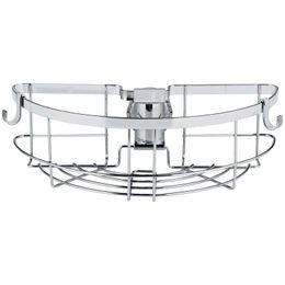 Wenko Duschablage &raquo;Duschstangencaddy Floresta Rund&laquo; Anbringung ohne Bohren und Schrauben silber ABS-Kunststoff B/H/T: 26cm x 8cm x 15,5cm