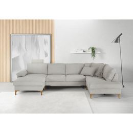 3C Candy Wohnlandschaft &raquo;Lecce, wahlweise PUR-Schaumstoff oder Tonnentaschenfederkern U-Form&laquo; Bettkasten in Umbauecke und Longchair, sowie 