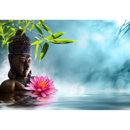 papermoon Fototapete &raquo;Buddha in Meditation.&laquo; bunt Vlies B/L: 3m x 2,23m, Bahnen: 6 Stk.