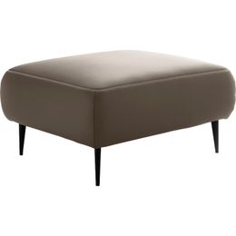 designwerk Hocker &raquo;Forma, zeitloser Desighocker mit aktuellem Fu&szlig;&laquo; in hochwertiger Verarbeitung & tollem Sitzkomfort braun Flachgewebe 100% Polyester;