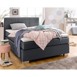 Jockenh&ouml;fer Boxspringbett &raquo;Evita&laquo; inkl. Topper und Kissen, erh&auml;ltlich in 140 & 180cm Breite schwarz Topper: 100% Polyurethan, Bezug (100% Polyester) abnehmbar und