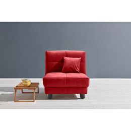 ell+ell ell + ell Schlafsofa &raquo;Tilda&laquo; Breite 85 cm, inkl. 1 Zierkissen rot 100% Polyester B/H/T: 85cm x 90cm x 100cm, Flachgewebe, PUR-Schaumstoff, ohne 