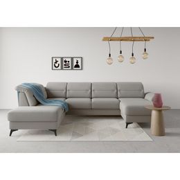 Sit & More sit&more Wohnlandschaft &raquo;Sinatra U-Form&laquo; optional mit Kopfteilverstellung und Armteilfunktion, Metallf&uuml;&szlig;e silber 90% Polyester, 10% Polyamid B/H/T: 