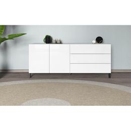 borchardt M&ouml;bel borchardt M&ouml;bel Sideboard &raquo;Sophia, Kommode mit Metallf&uuml;&szlig;en, 3 Schubk&auml;sten, Breite 152 oder 190 cm&laquo; grifflose Optik, viel Stauraum, verstellbare B&ouml;den 