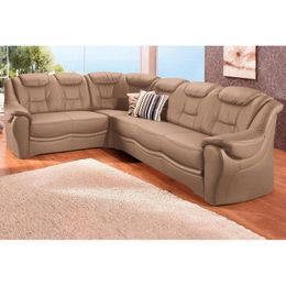 Sit & More sit&more Ecksofa &raquo;Bellevue L-Form&laquo; wahlweise mit Schlaffunktion braun PRIMABELLE-Microfaser (100% Polyester);SOFTLUX -Kunstleder;Luxus-NaturLEDER B/H/
