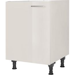 Nobilia Sp&uuml;lenschrank &raquo;"Flash", Ausrichtung w&auml;hlbar, vormontiert, in den Breiten&laquo; 45 und 60 cm, mit h&ouml;henverstellbaren Sockelf&uuml;&szlig;en grau B/H/T: 60cm x 