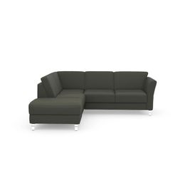 Sit & More sit&more Ecksofa &raquo;Visby L-Form&laquo; Wahlweise mit Schlaffunktion und Stauraum, frei im Raum stellbar grau B/H/T: 248cm x 87cm x 213cm, Struktur fein, 