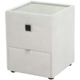 Jockenh&ouml;fer Nachtkonsole &raquo;Lancy&laquo; mit LED-Beleuchtung beige Glas, Holzwerkstoff B/H/T: 42,5cm x 53cm x 45cm, 1 Stk.