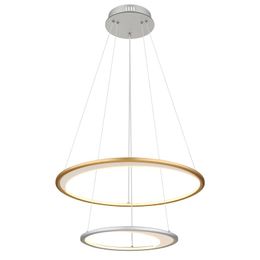 Globo LIGHTING H&auml;ngeleuchte &raquo;UMBRA&laquo; LED-Modul 1 Stk. warmwei&szlig; - kaltwei&szlig; H&auml;ngelampe Esszimmer-Leuchte Esstischleuchte Wohnzimmer gold &Oslash; 61,7cm H: 