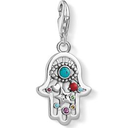 Thomas Sabo Damen Thomas Sabo Charm-Einh&auml;nger &raquo;Charm-Anh&auml;nger Ethno Fatimas Hand&laquo; mit Zirkonia (synth.) bunt Einheitsgr&ouml;&szlig;e