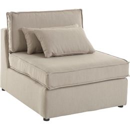 OTTO home Sofa-Mittelelement &raquo;Florid&laquo; als Teil eines Modulsofas,, fester Sitzkomfort, auch in Cord grau Baumwollmix (60% Baumwolle/40% Leinen);