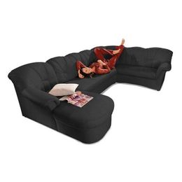 DOMO collection Wohnlandschaft &raquo;Papenburg, zeitlose R&uuml;ckensteppung, elegante Formensprache, U-Form&laquo; in gro&szlig;er Farbvielfalt, wahlweise mit Bettfunktion