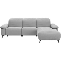 Musterring Ecksofa &raquo;MR 370, intelligenter Komfort im modernen Design&laquo; Optionale Relaxfunktion, flexible Kopfteile & klappbare Armlehnen grau 94% Polyester, 6% 