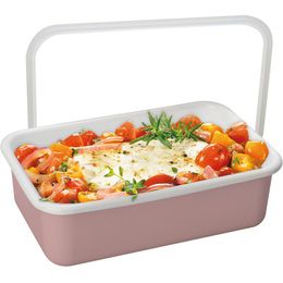 HONEYWARE Frischhaltedose &raquo;Color Line&laquo; geeignet zum Kochen, Backen, Servieren, Aufbewahren und Einfrieren rosa Emaille, Kunststoff B/H/L: 12cm x 6cm x 18cm