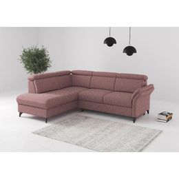 Sit & More sit&more Ecksofa &raquo;Glendale, L-Form&laquo; inkl. Kopfteilverstellung, wahlweise mit Vorziehsitz und Bettkasten rot 100% Polyester B/H/T: 247cm x 84cm x 193cm