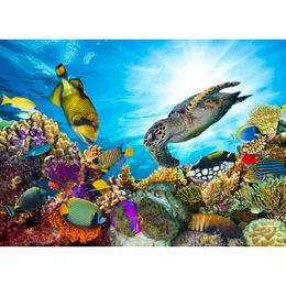 papermoon Fototapete &raquo;Coral Reef Fiji&laquo; glatt bunt Vlies B/L: 2m x 1,49m, Bahnen: 4 Stk.