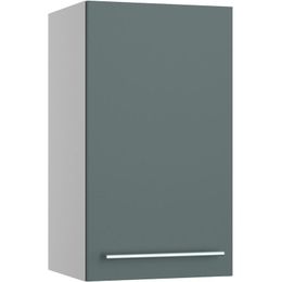 KOCHSTATION H&auml;ngeschrank &raquo;KS-Bern2&laquo; Breite 40 cm, 1 T&uuml;r, 2 Einlegeb&ouml;den gr&uuml;n Holzwerkstoff B/H/T: 40cm x 70,4cm x 34,9cm, T&uuml;ren: 1 Stk.