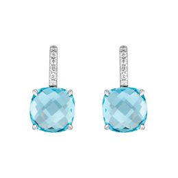 Amor Damen Paar Ohrstecker &raquo;Blauer Solit&auml;r&laquo; mit Zirkonia (synth.) blau Silber 925 (Sterlingsilber)
