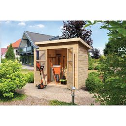 Konifera Gartenhaus &raquo;Akamaru 3&laquo; Massivholz Fu&szlig;boden im Gartenhaus, Dachfolie