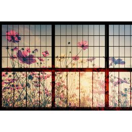 Livingwalls living walls Fototapete &raquo;Walls by Patel Meadow 1&laquo; glatt Vlies, Wand, Schr&auml;ge gr&uuml;n Vlies B/L: 4m x 2,7m