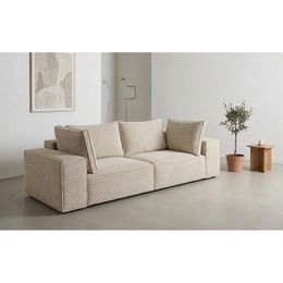 Trends by HG Big-Sofa &raquo;Conor XL, B: 268cm, Liegefl&auml;che: 138 x 194 cm, in Cord und Velours&laquo; mit Schlaffunktion und Bettkasten 92% Polyester;8% Nylon B/