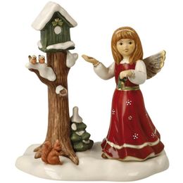 Goebel Engelfigur &raquo;Engel - Himmlischer Besuch, Weihnachtsdeko, H&ouml;he ca. 19,5 cm&laquo; Sammlerfigur, Weihnachtsfigur, Dekofigur aus Steingut bunt Steingut B/H/T: 