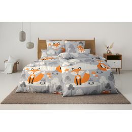 OTTO home Bettw&auml;sche &raquo;Physalis&laquo; 2 Stk. in Gr. 135x200 oder 155x220 cm, 100% Baumwolle, mehrere Designs orange Linon, Obermaterial: 100% Baumwolle B/L: