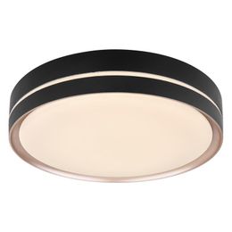 Globo LIGHTING Deckenleuchte &raquo;MANNI&laquo; LED-Modul 1 Stk. Deckenleuchte schwarz/bronze, LED dimmbar, Fernbedienung schwarz 1, &Oslash; 38,5cm H: 8cm, 1 Stk.