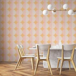 A.S. Cr&eacute;ation Vliestapete &raquo;Retro Geo Kreise&laquo; 3D-Optik leicht strukturiert Vliestapete Retro geometrisch Kreise, versch. Farben rosa Vlies B/L: 53m x 10,05m, Rollen: