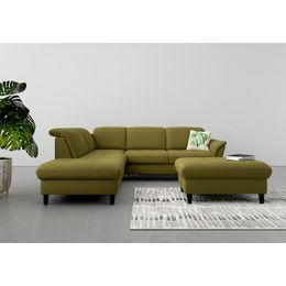 Sit & More sit&more Ecksofa &raquo;Maggiore L-Form&laquo; wahlweise mit Kopfteilverstellung, Schlaffunktion und Stauraum gr&uuml;n 98% Polyester, 2% Polyamid B/H/T: 261cm x 224cm