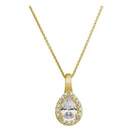 Firetti Damen Kettenanh&auml;nger &raquo;Schmuck Geschenk Gold 333 Halsschmuck Anh&auml;nger Tropfen&laquo; mit Zirkonia (synth.) gold Gelbgold 333, 0,96 g