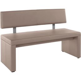 OTTO home Sitzbank &raquo;Charissa&laquo; mit Lehne, Breite 140, 160 oder 180 cm braun B/H/T: 160cm x 90cm x 53cm, Kunstleder