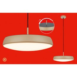 Briloner Leuchten LED Pendelleuchte &raquo;NALA&laquo; LED-Modul 1 Stk. 35x120 cm, Esszimmer, Esstisch, Wohnzimmer, Schlafzimmer beige 1, &Oslash; 35cm H: 120cm, 1 Stk.