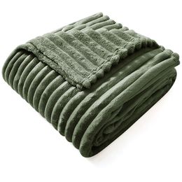 OTTO home Wohndecke &raquo;Millara&laquo; Kuscheldecke in Cord-Optik, 150x200 cm, Wohndecke, Sofadecke gr&uuml;n Polyester B/L: 150cm x 200cm