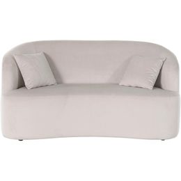 LeGer Home by Lena Gercke 2-Sitzer &raquo;Dilara&laquo; gerundete R&uuml;ckenlehne und Front, in 3 Bezugsqualit&auml;ten beige Struktur fein 100% Polyester);Samtoptik (100%